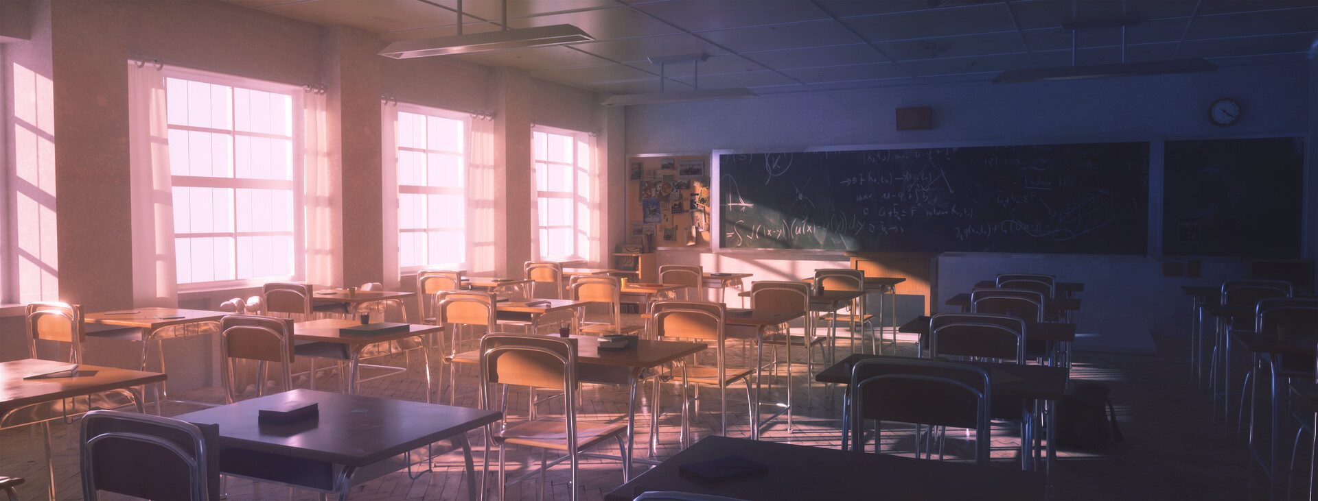 ArtStation - Classroom&Makoto Shinkai style