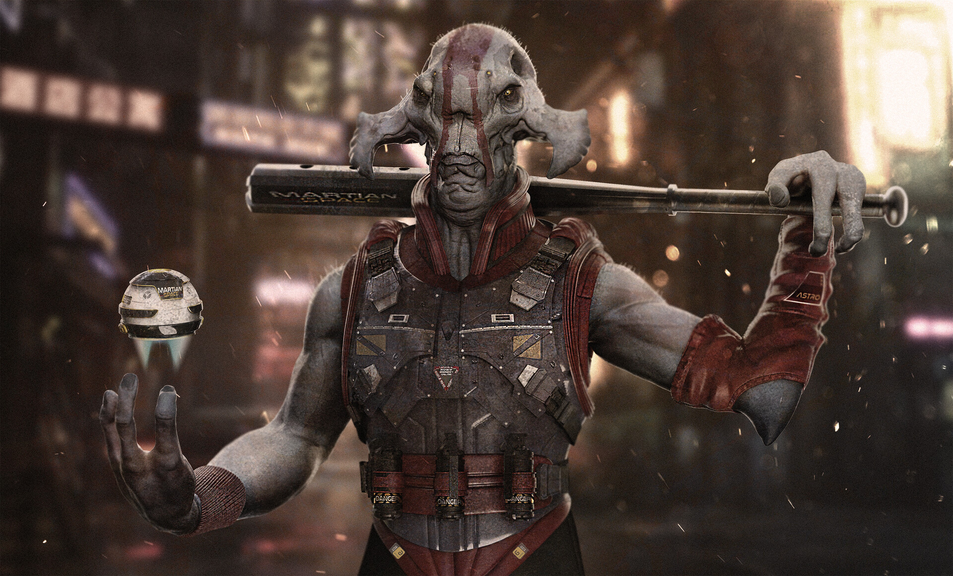 ArtStation - Space thug Ilustration inspired by Ian Joyner