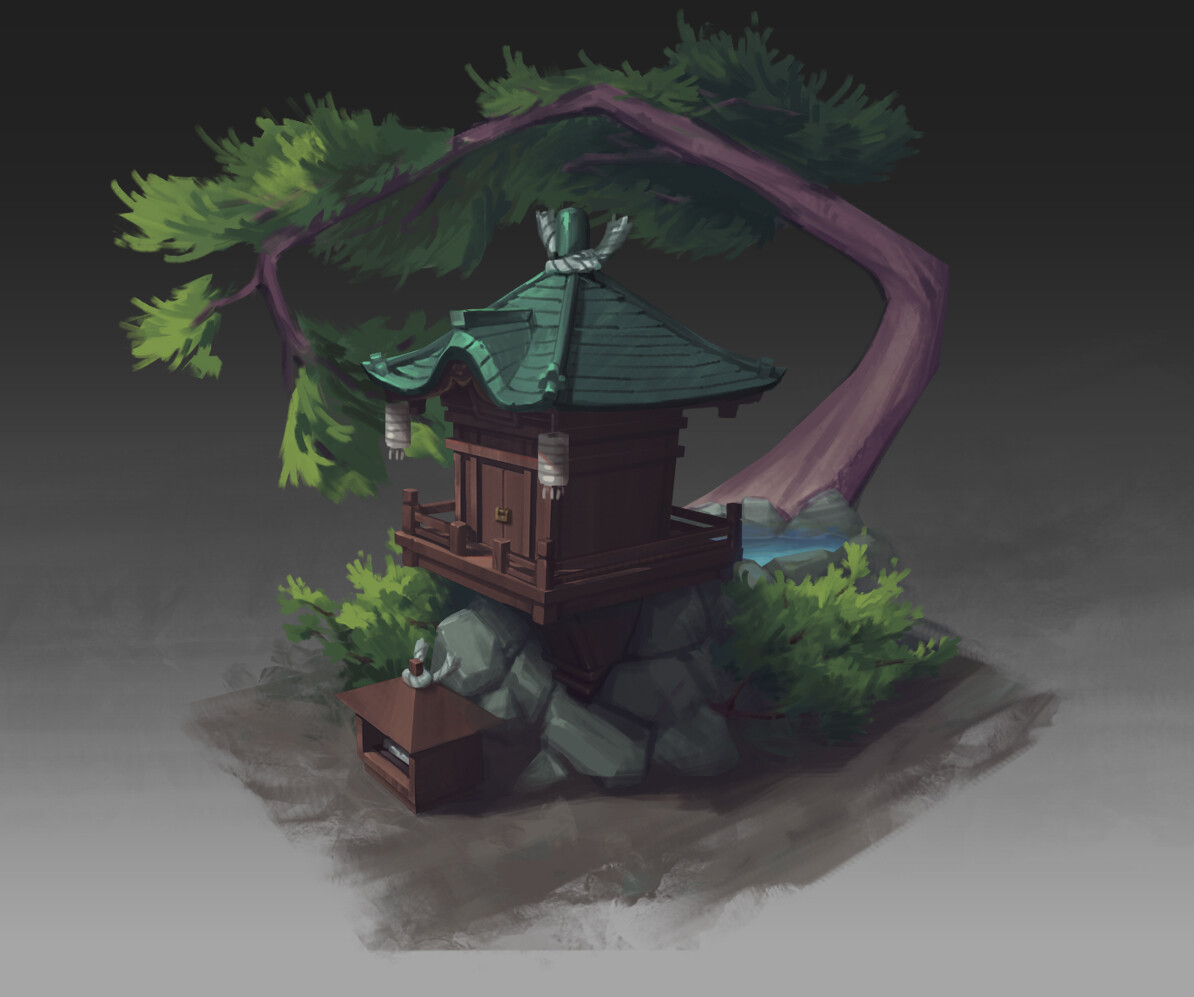ArtStation - Japanese shrine / 日本神龛