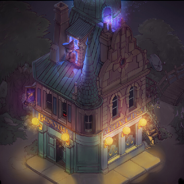 ArtStation - Tiny English Witch House (2020)