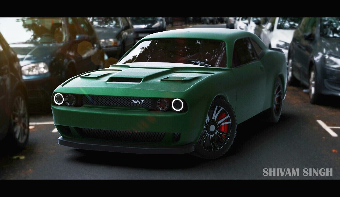 ArtStation - DODGE HELLCAT