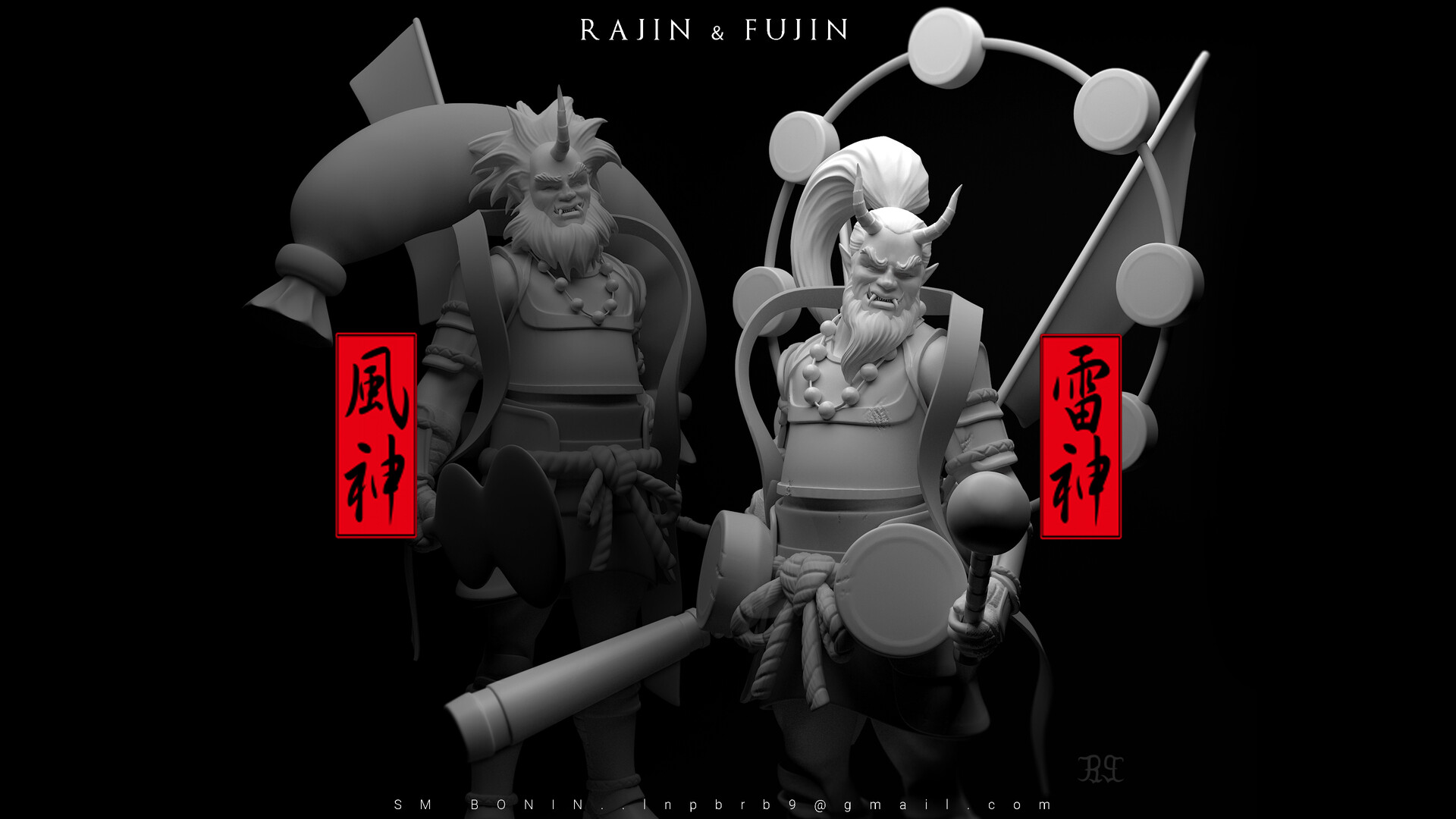 ArtStation - Rajin and Fujin