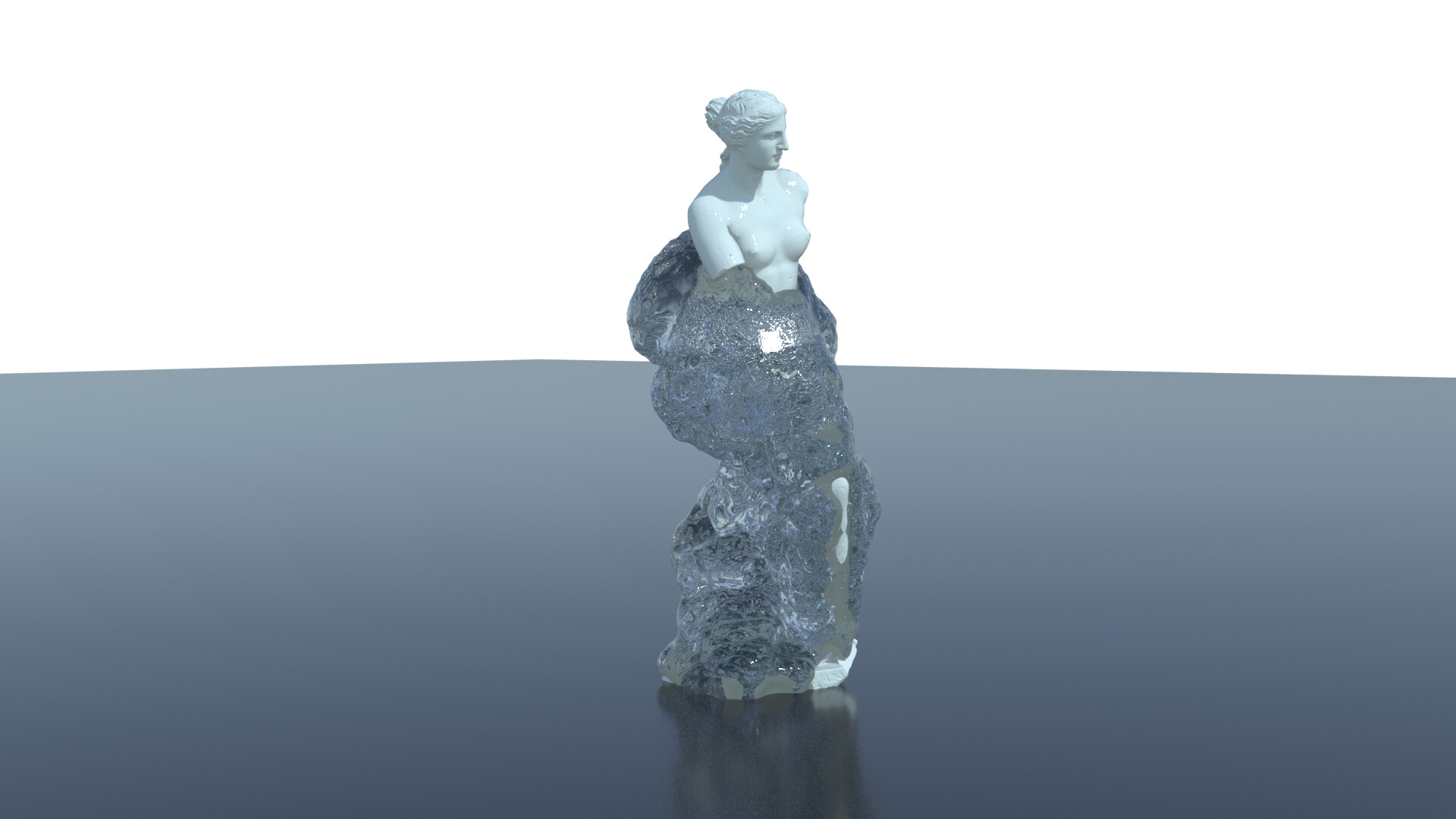 ArtStation - Statue turning into water - Houdini Particle and Pyro