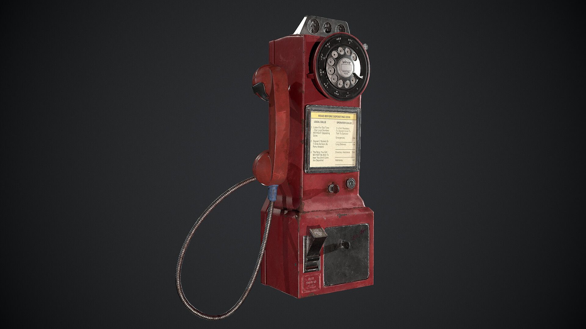 ArtStation - American Vintage Dial Pay Phone