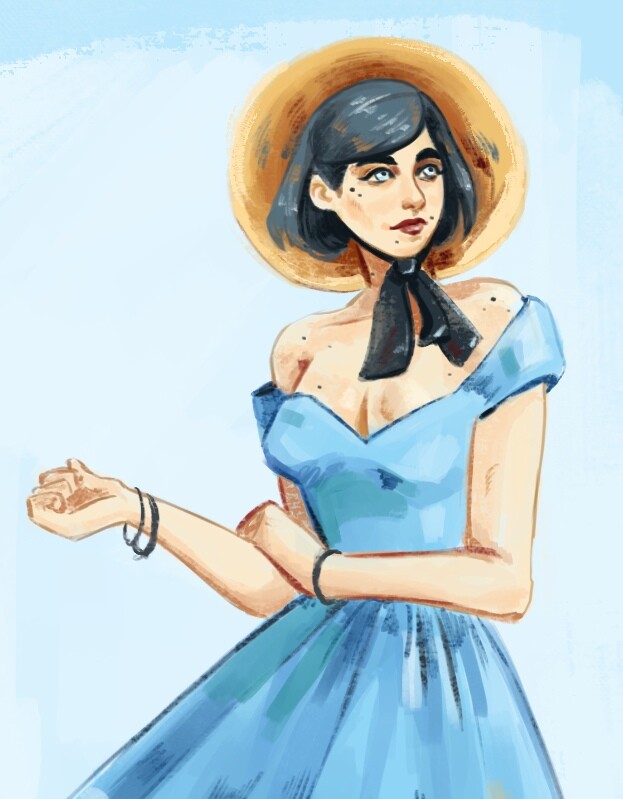 ArtStation - Blue dress