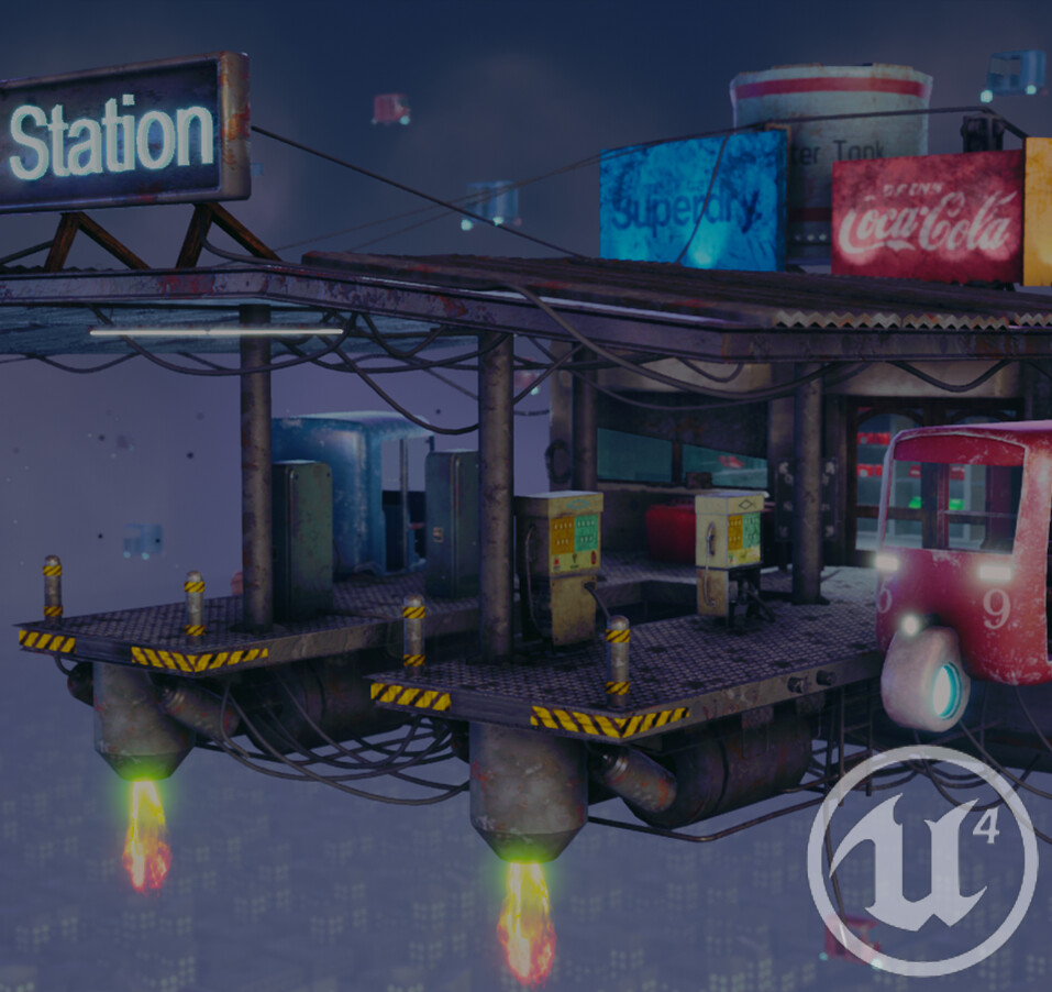 ArtStation - Rundown Gas Station