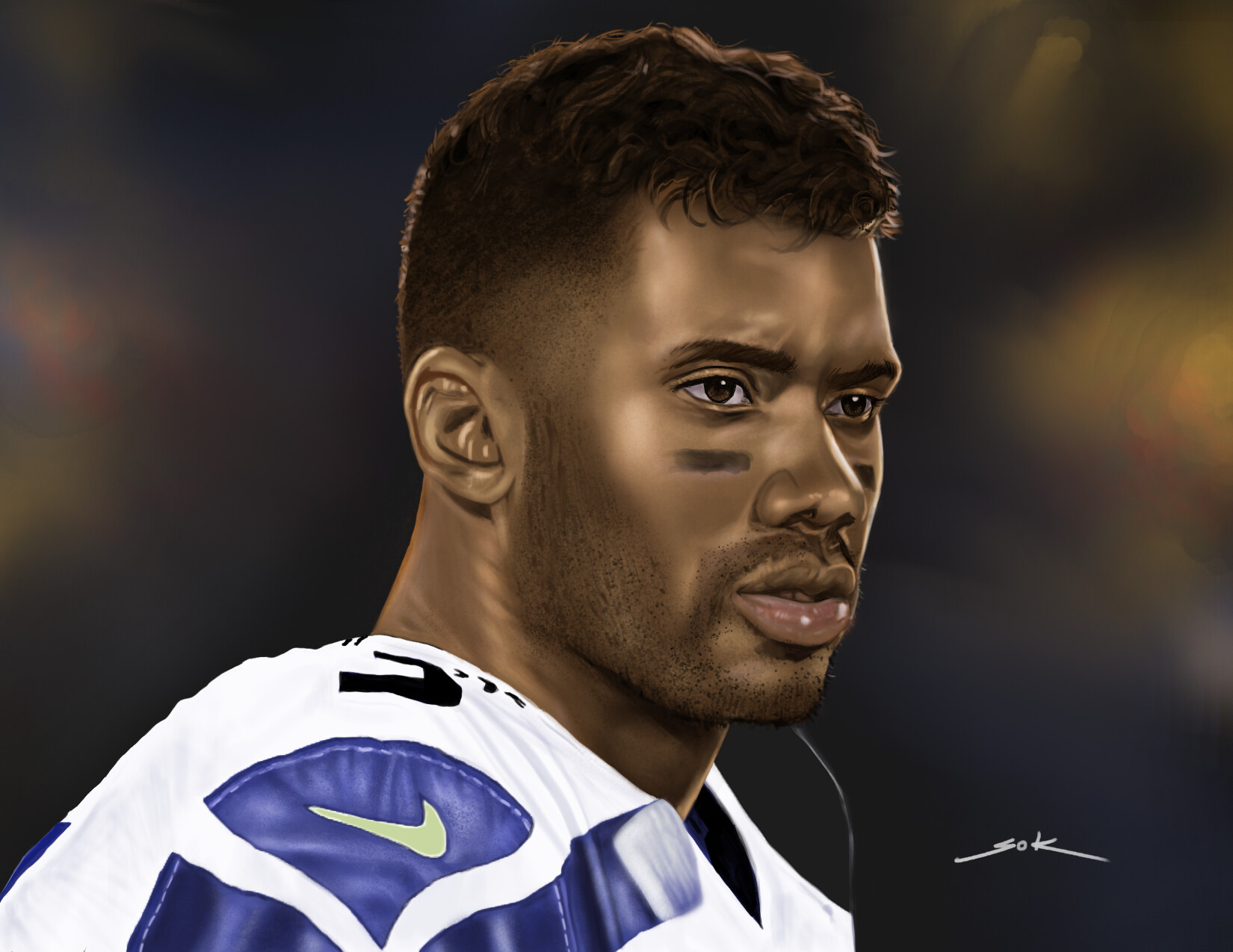 ArtStation - Russell Wilson Portrait