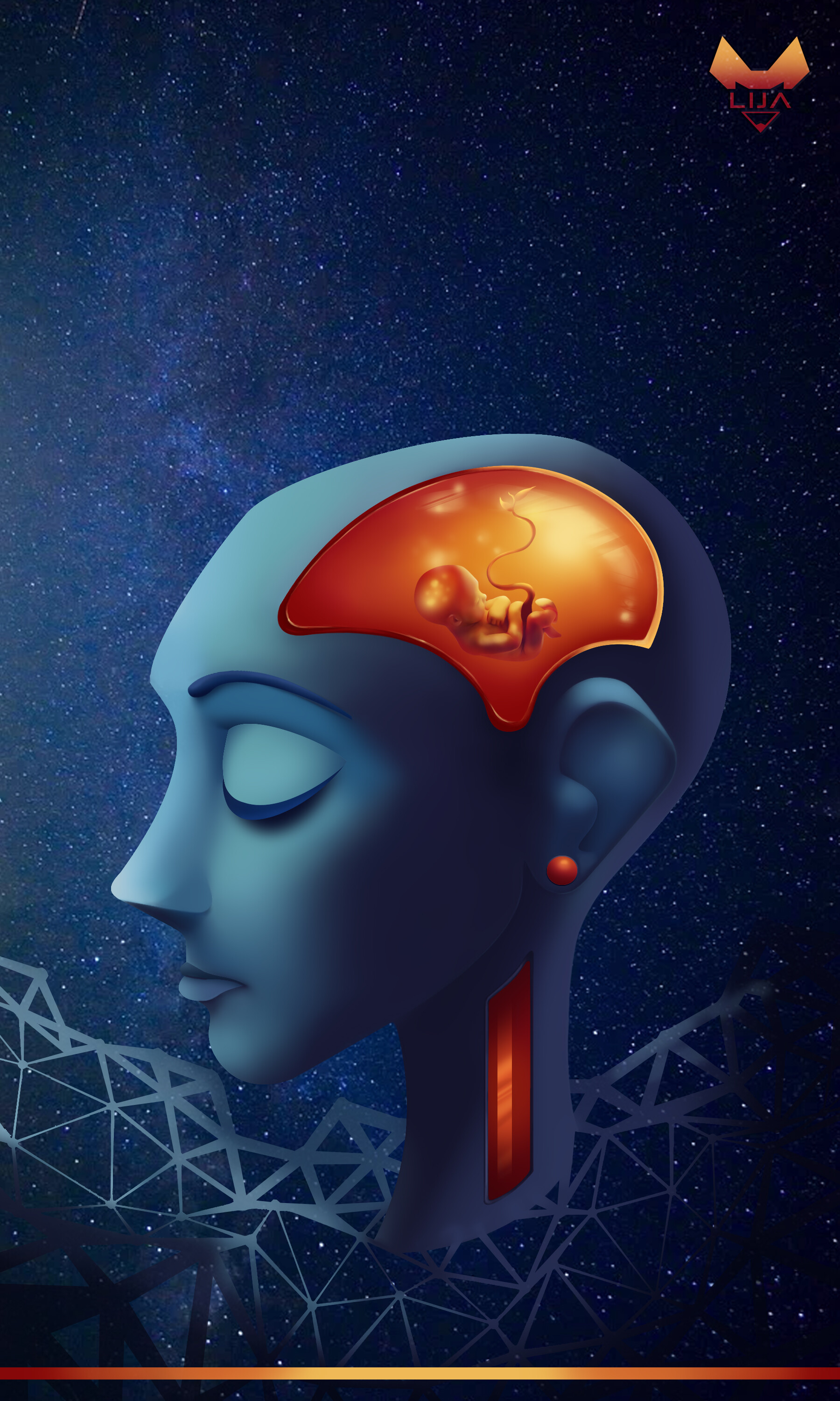 ArtStation - Mind Inside - book cover illustration and design