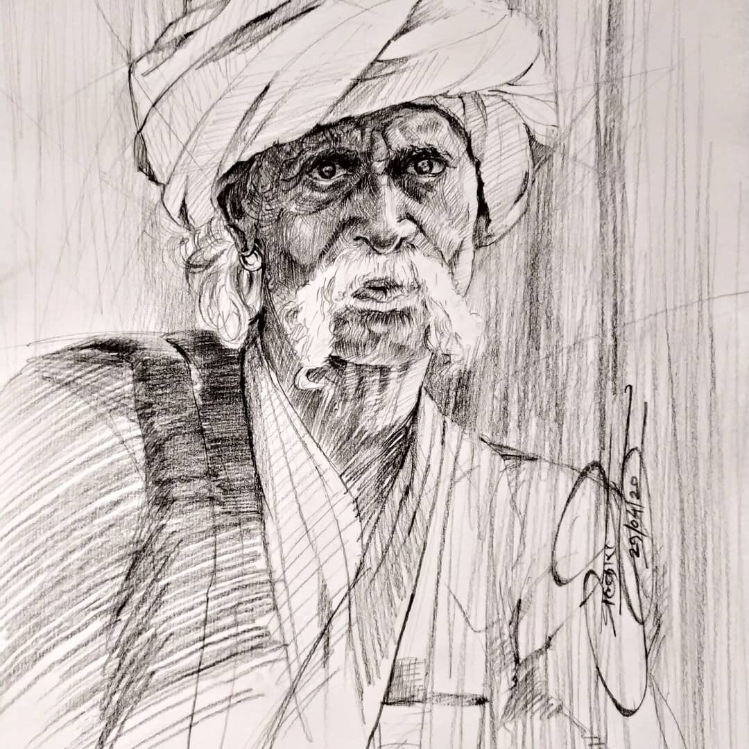 ArtStation - Charcoal portrait, pencil sketch and pen work.