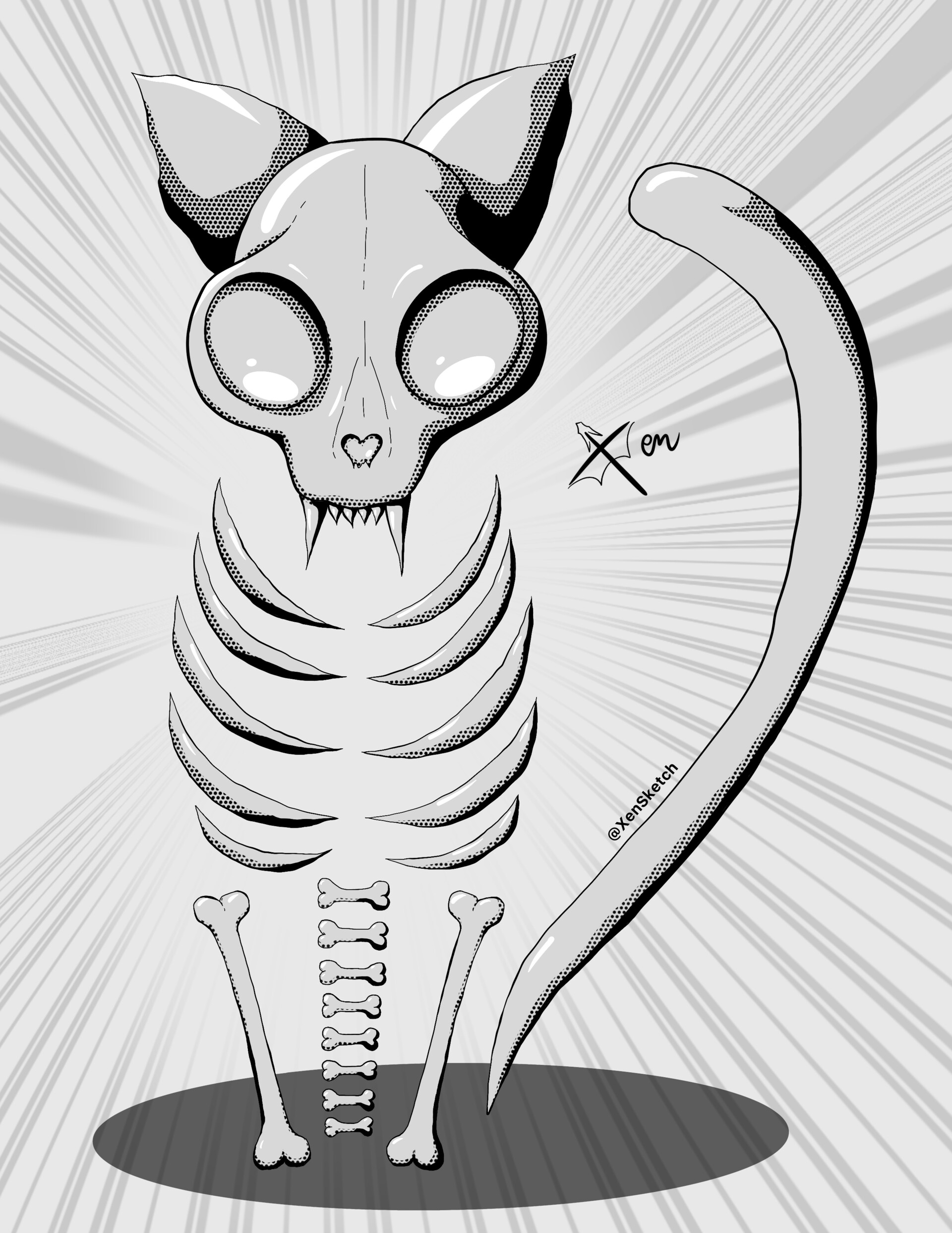 ArtStation - Bones the cat