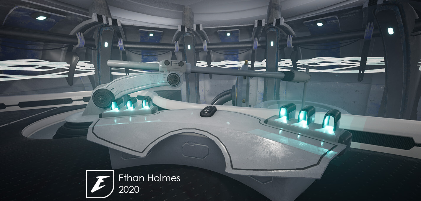 ArtStation - Warframe Inspired CryoStasis Vault Room (FYP)