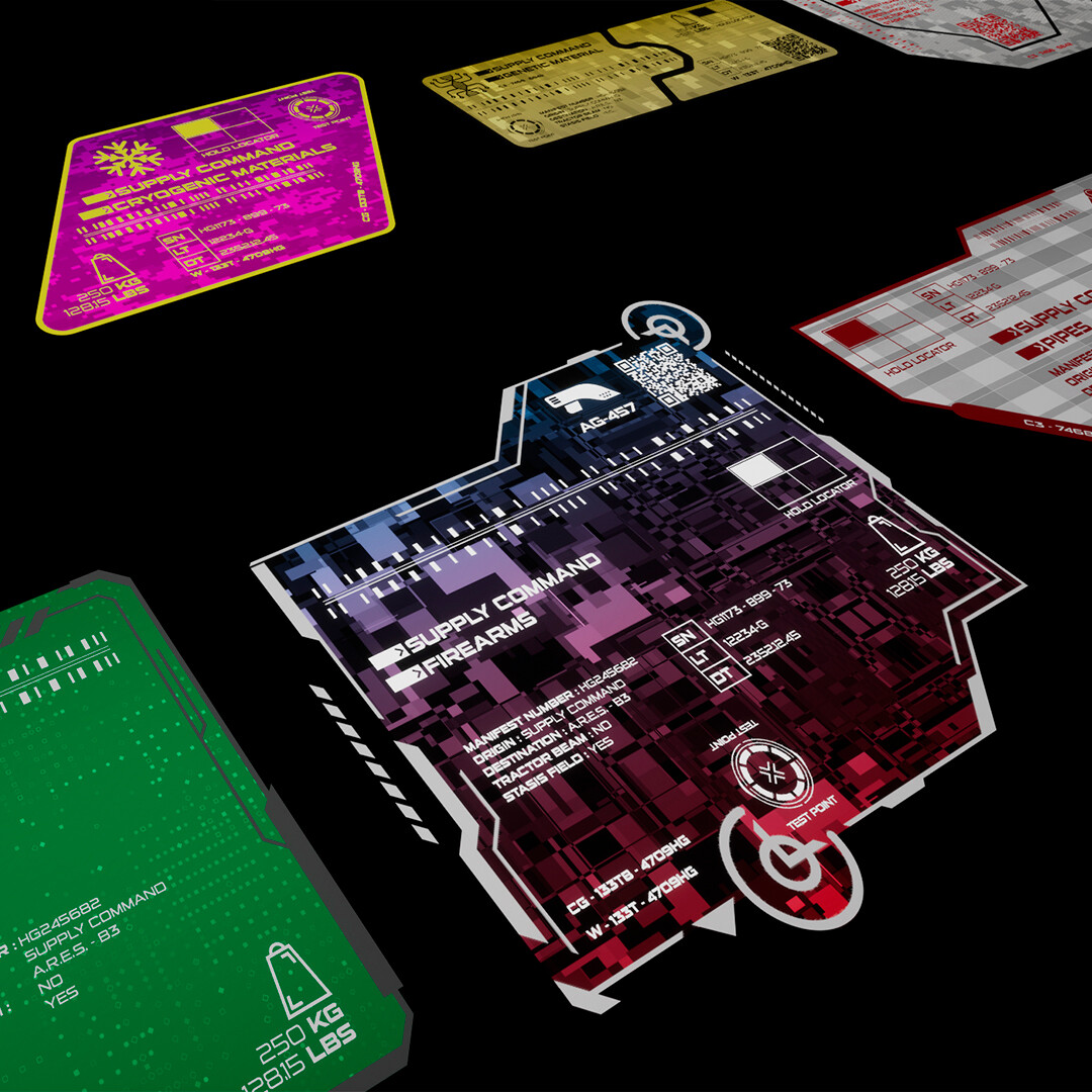 ArtStation - Sci-Fi Cargo Labels for Unreal Engine 4