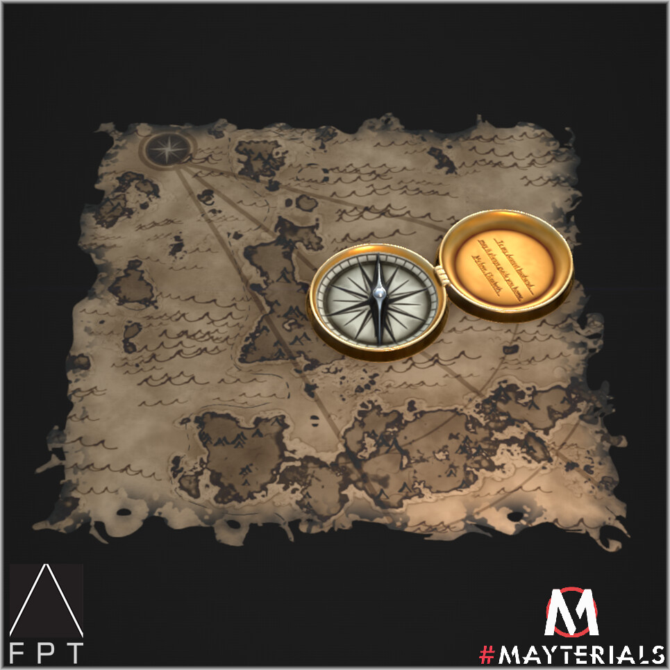 ArtStation - #Mayterials 5 - "Adventure" - Captain's map