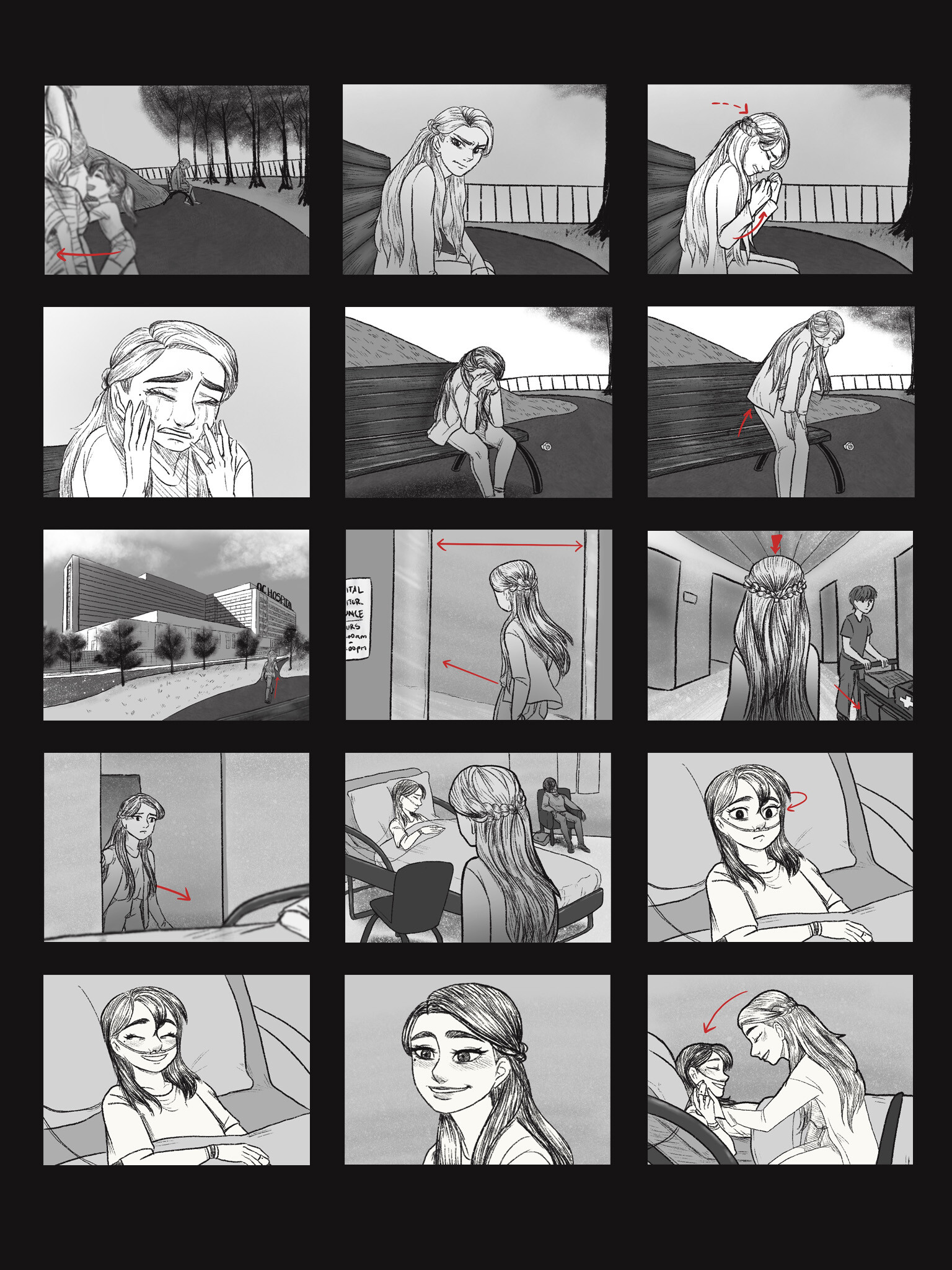 ArtStation - Silent Animated Short - Storyboards & Model Sheets (Practice)