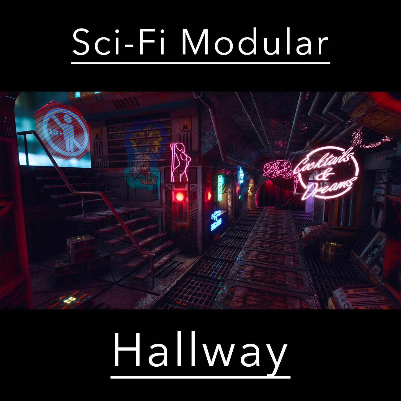 ArtStation - Sci-Fi Modular Hallway