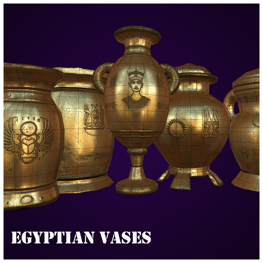 ArtStation - egyptian vases