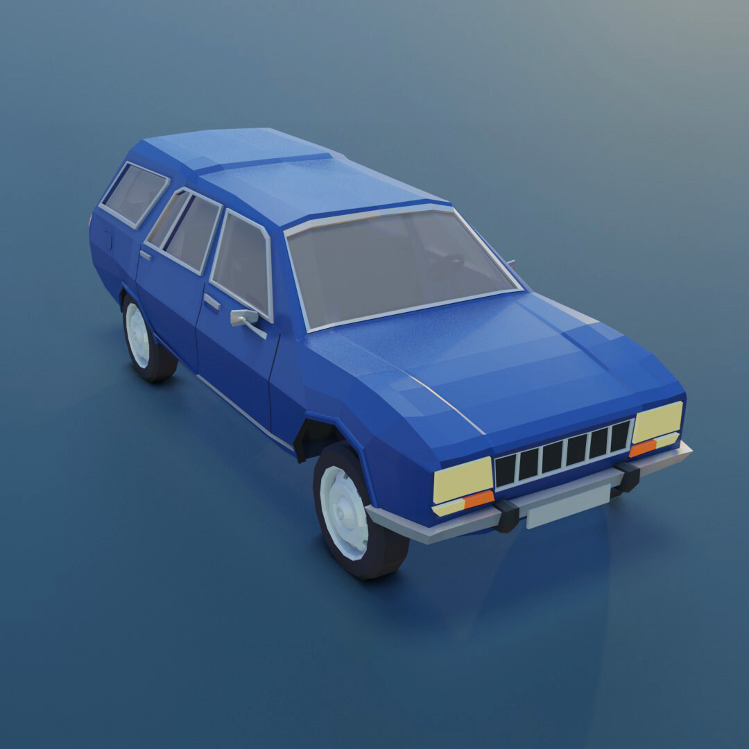 ArtStation - Peugeot 504 break - LowPoly