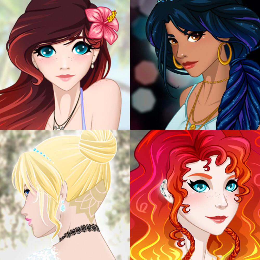 ArtStation - Disney Princess Pinterest Series