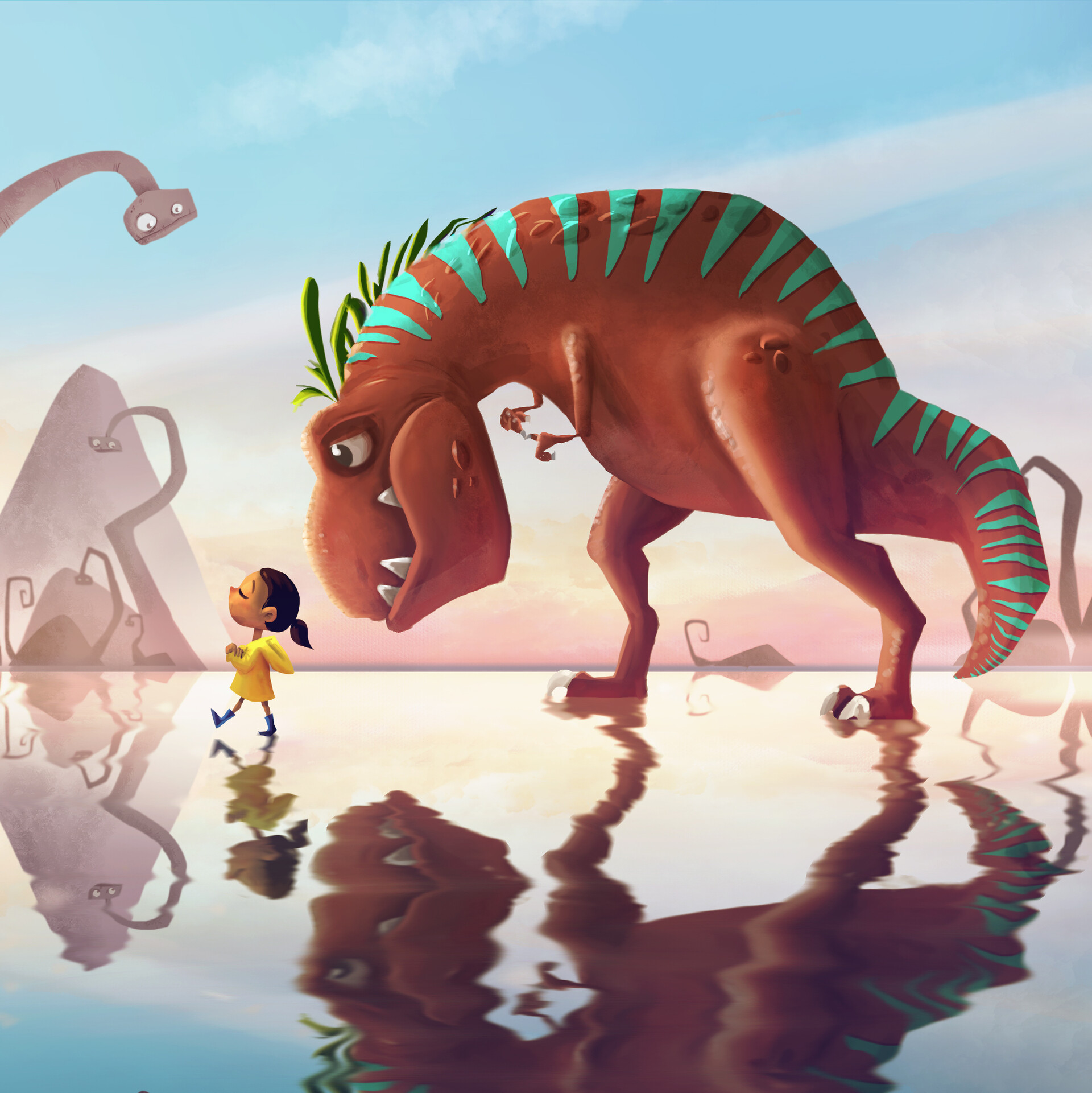 ArtStation - Embarrassed Dinosaur