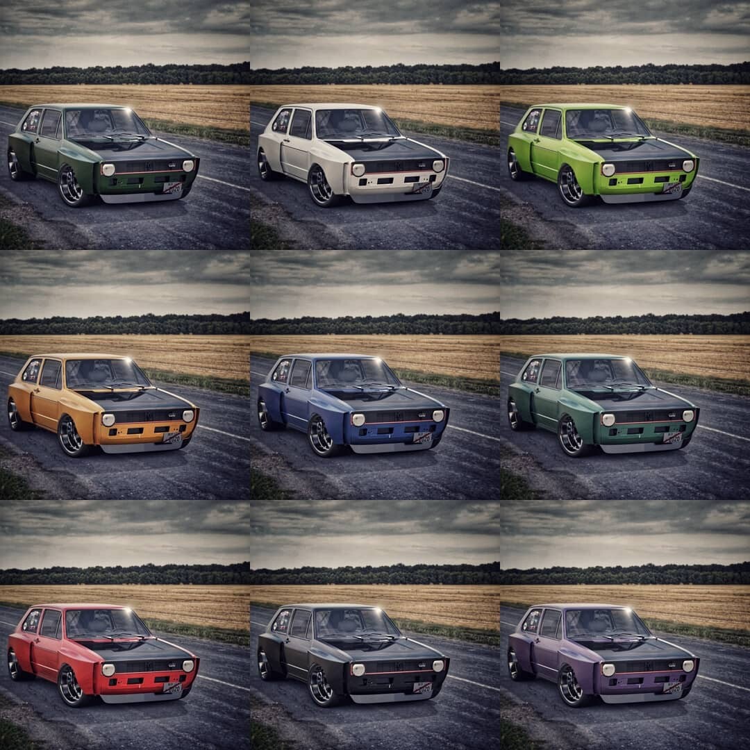 ArtStation - Golf Mk1 Colour Variations