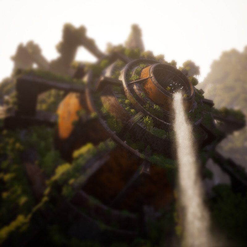 ArtStation - Ruins of Metal: Evening scene