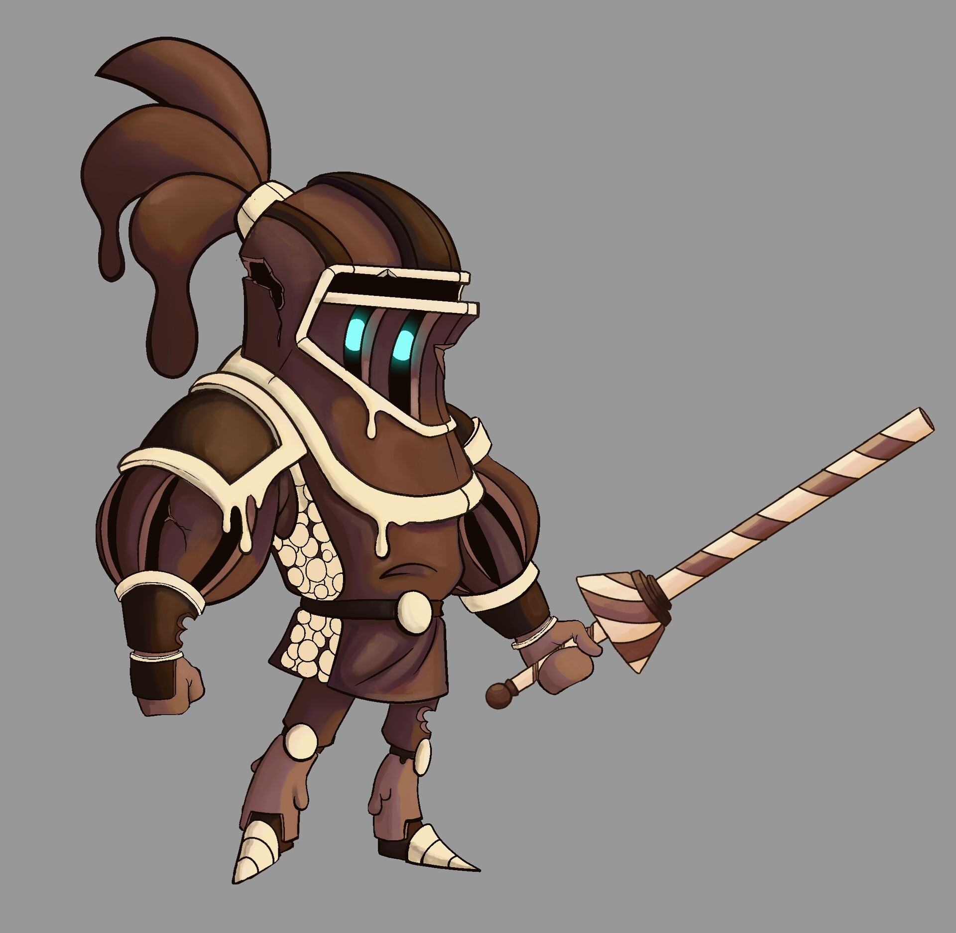 ArtStation - Confectionery Cavalry (Chocolate Knight - Design and 3D Model)