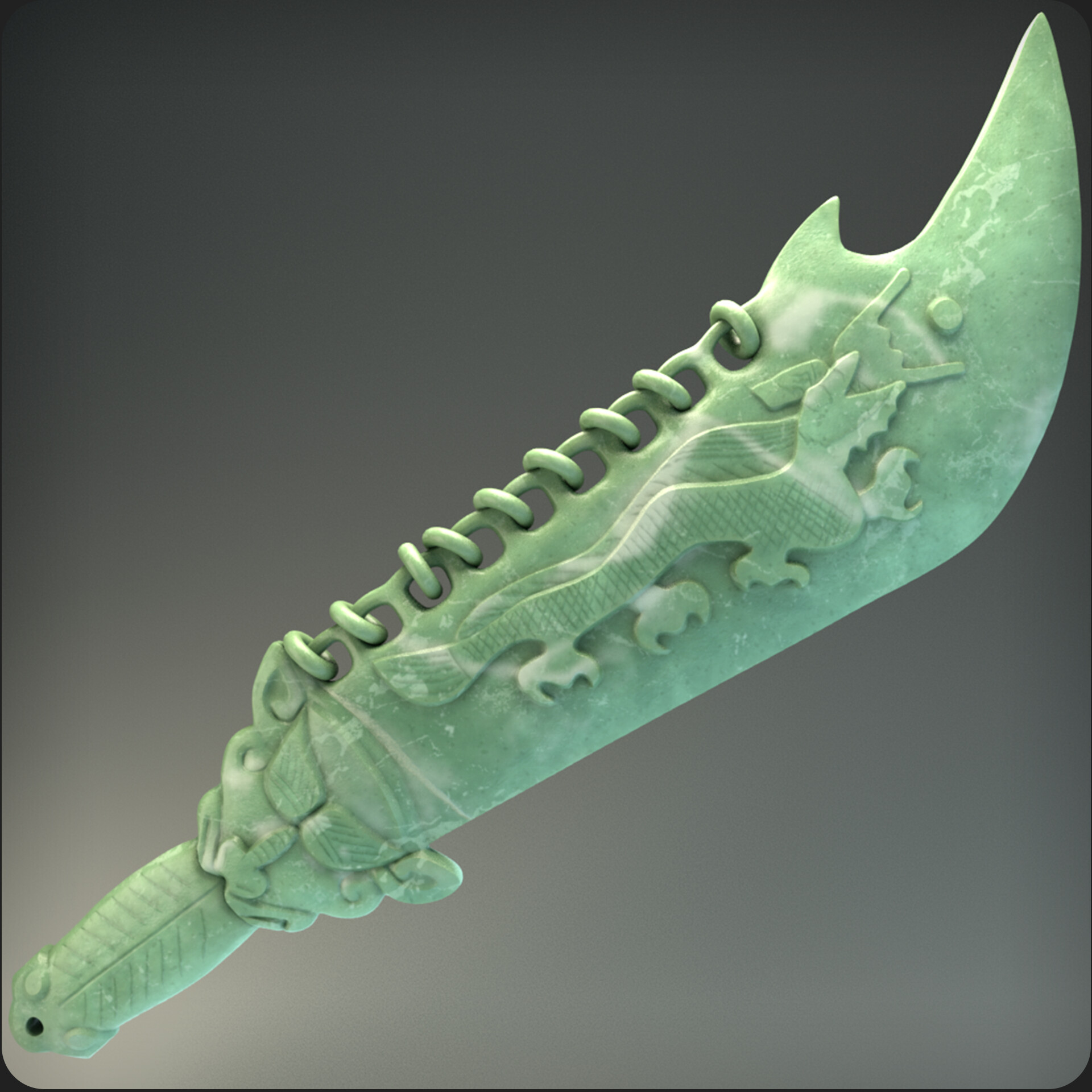ArtStation - Ornate Jade Dagger