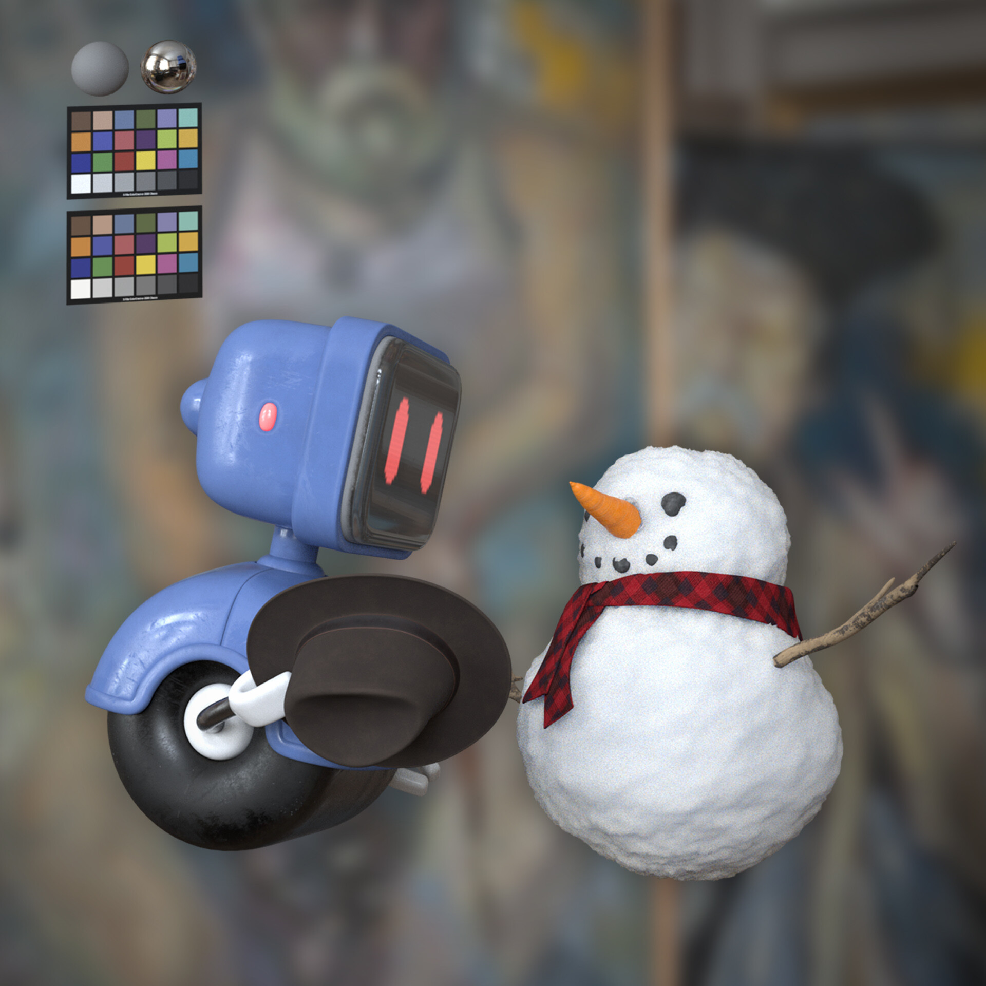 ArtStation - Robot and Snowman