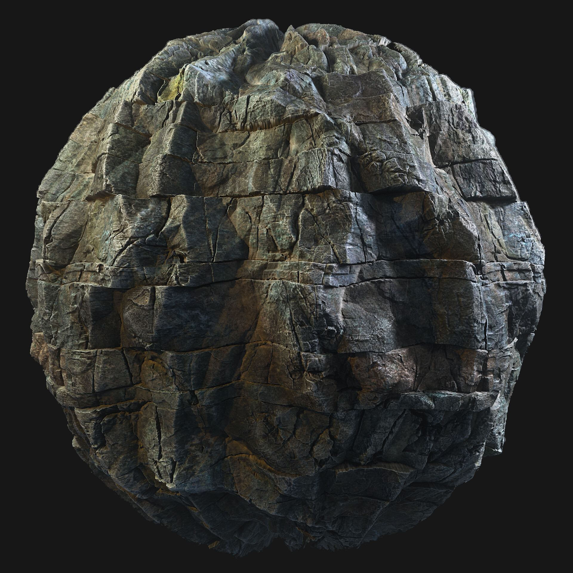ArtStation - Layered Cliff - Material Study