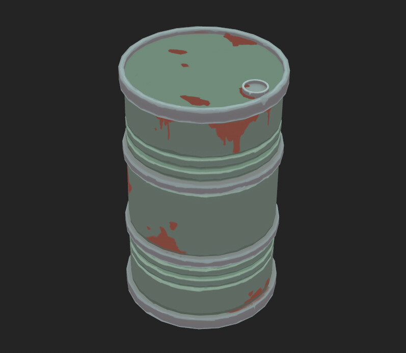ArtStation - Hand Painted Barrel