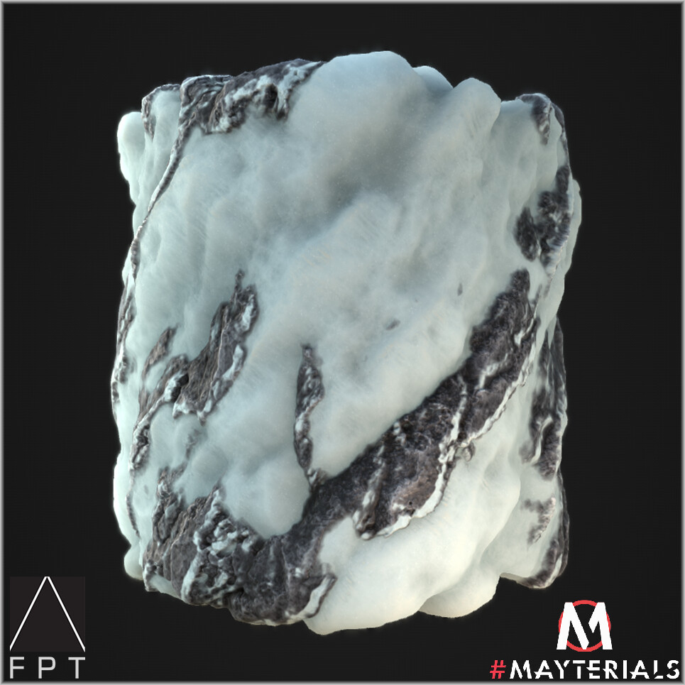 ArtStation - #Mayterials 16 - "Frozen" - Icy stone