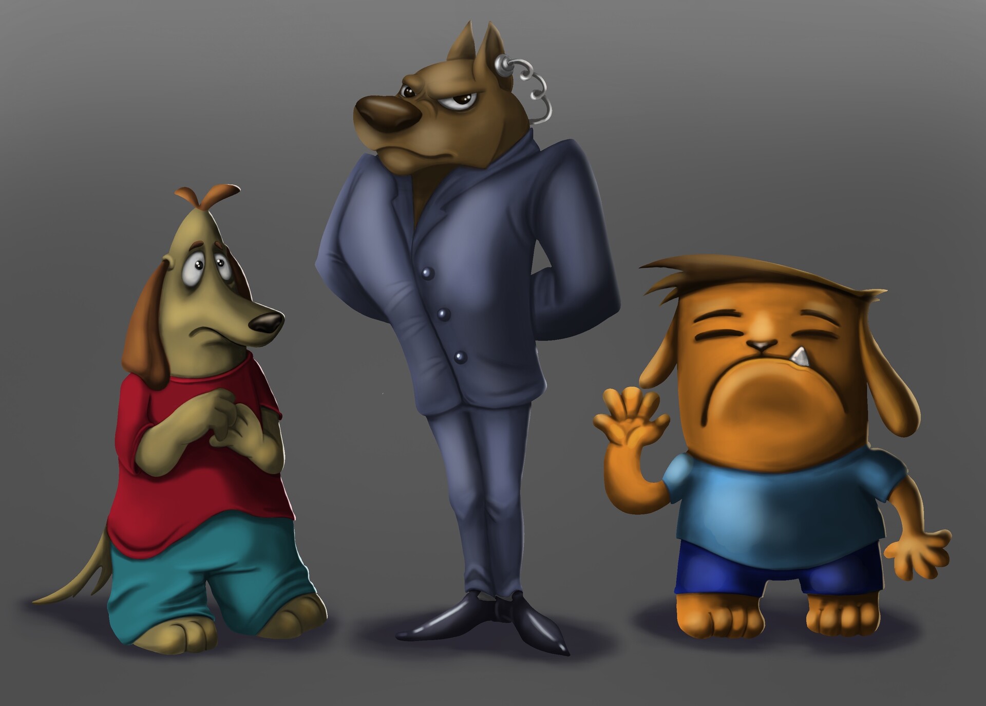 ArtStation - Invented characters from simple geometric shapes