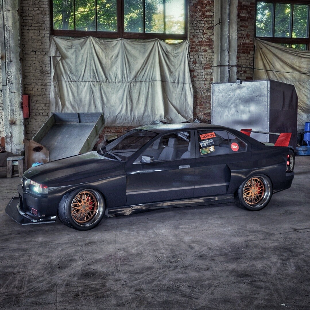 ArtStation - Custom BMW e36 sedan