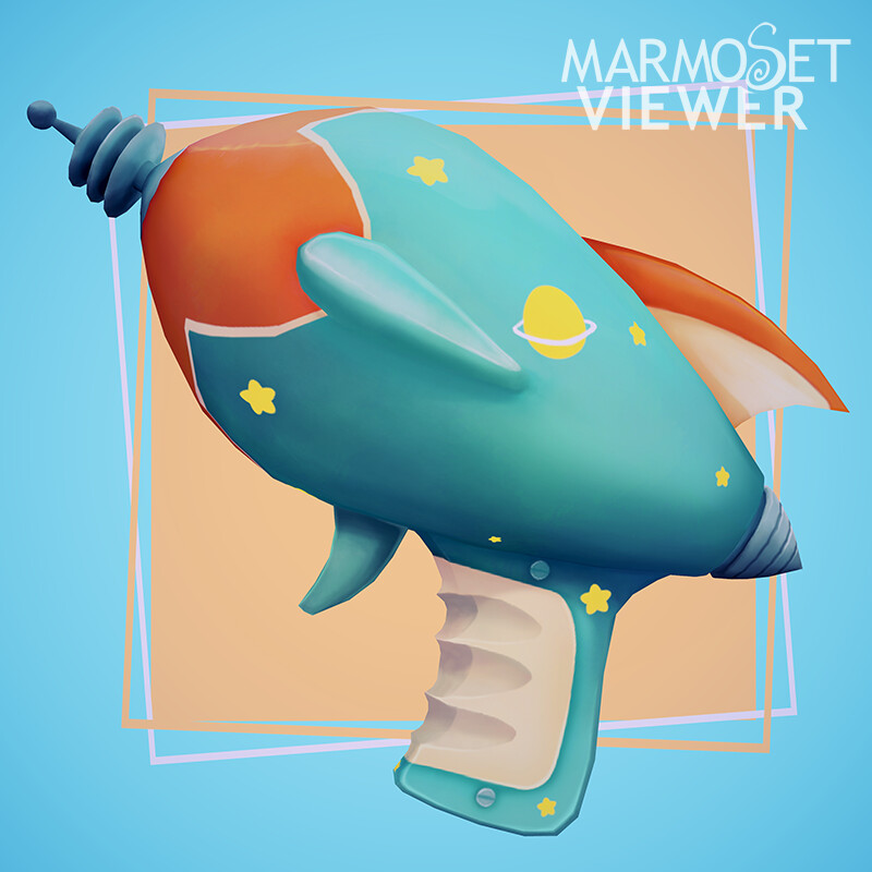 ArtStation - Stylized Hand Painted Gun