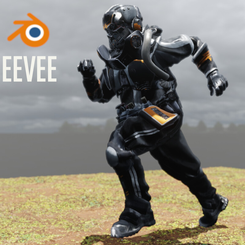 ArtStation - Test run animation in Blender Eevee