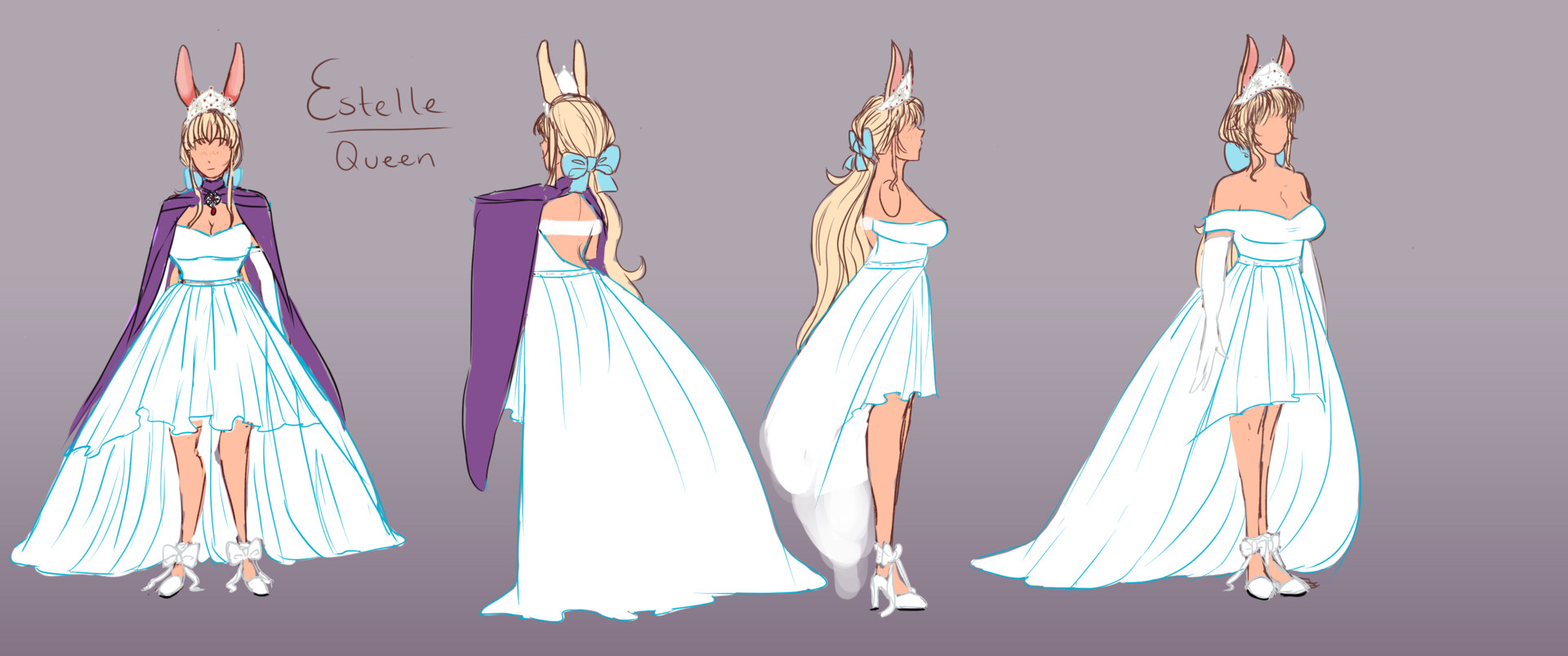 ArtStation - [OC] Estelle 3 outfits turnarounds