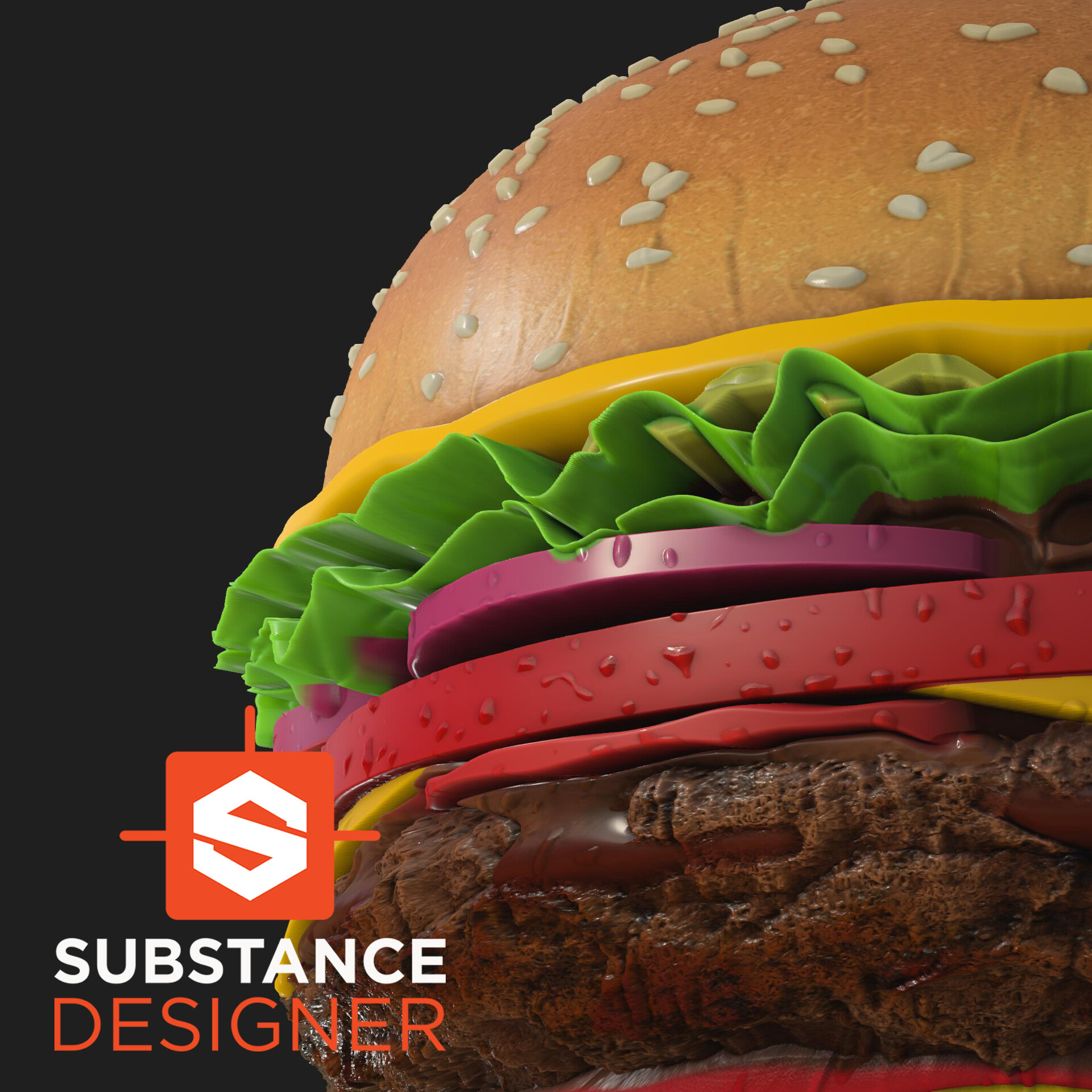 ArtStation - Beef Burger - Substance Designer