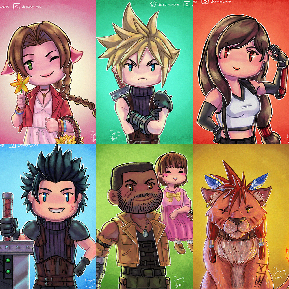ArtStation - Final Fantasy 7 Chibi