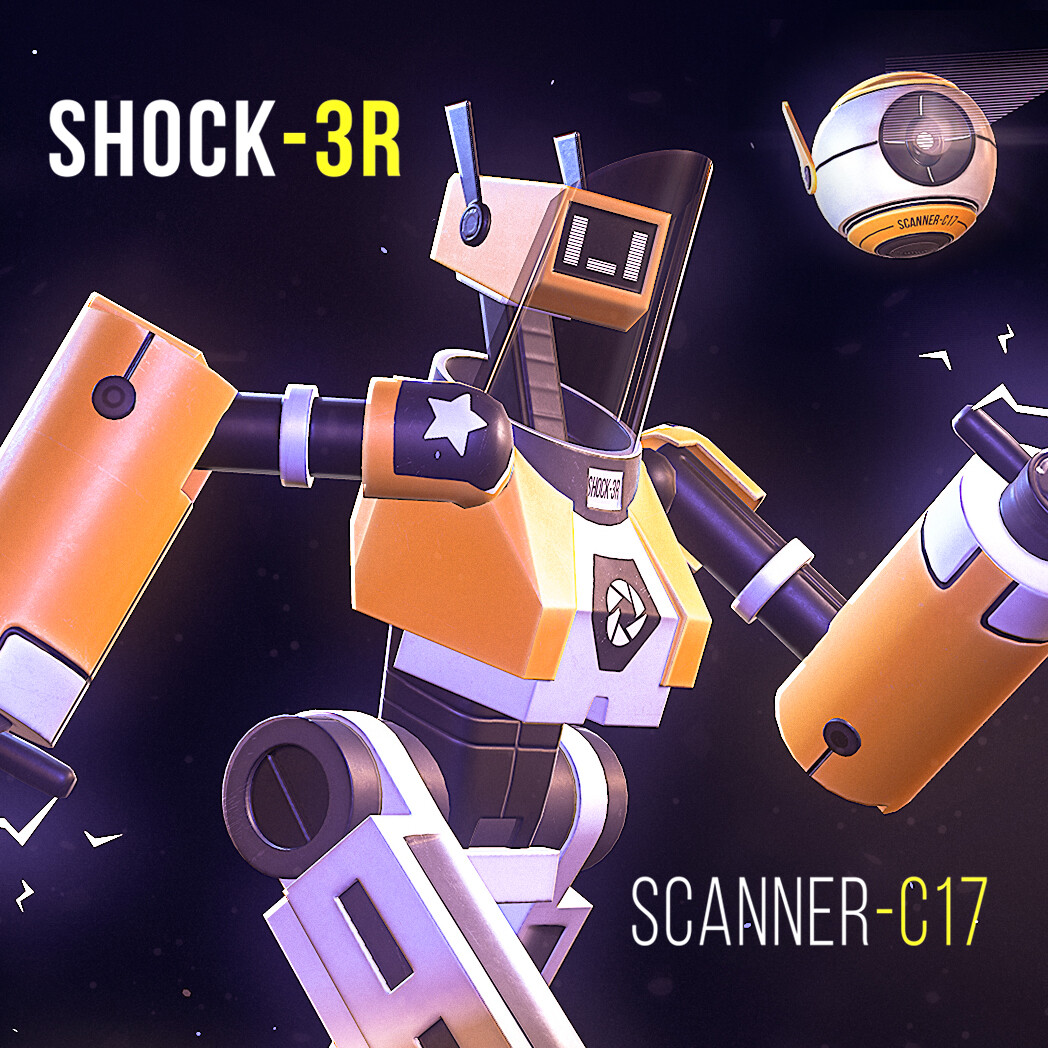 ArtStation - SHOCK-3R x SCANNER-C17 - Personal Guardians