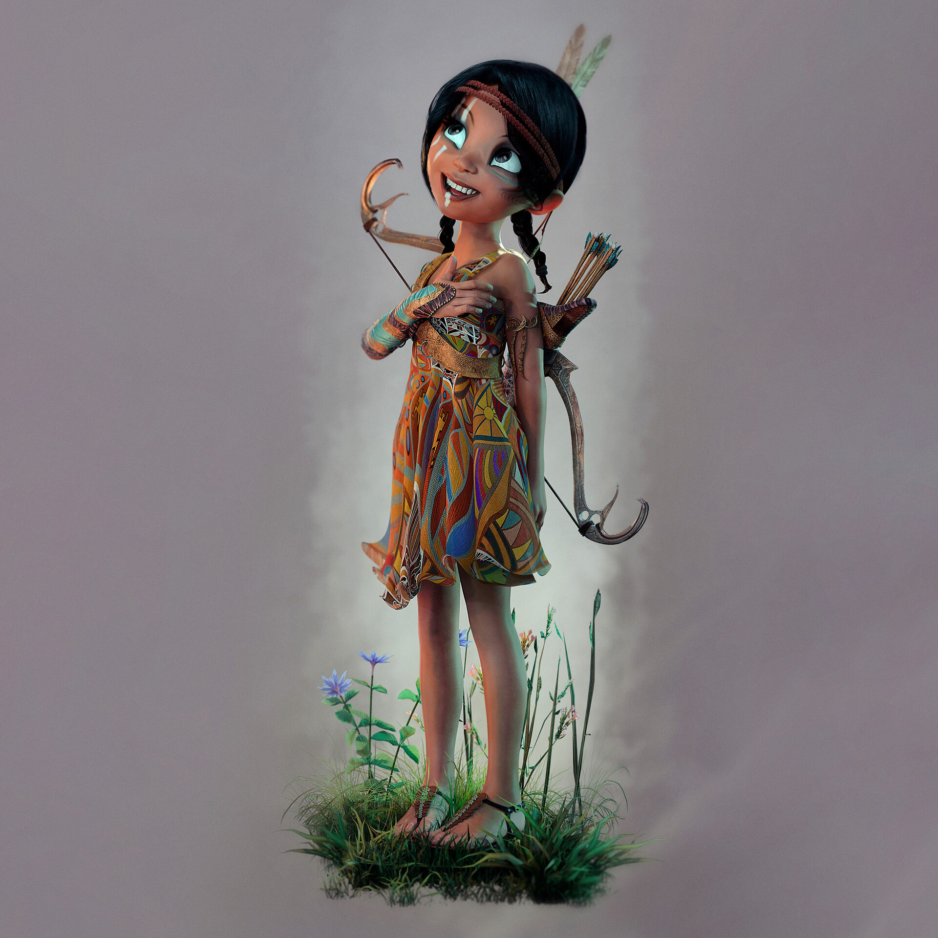 ArtStation - LITTLE TRIBAL PRINCESS