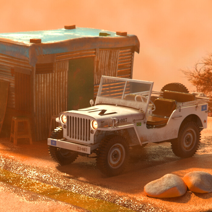 ArtStation - Willys MB + Ceninha