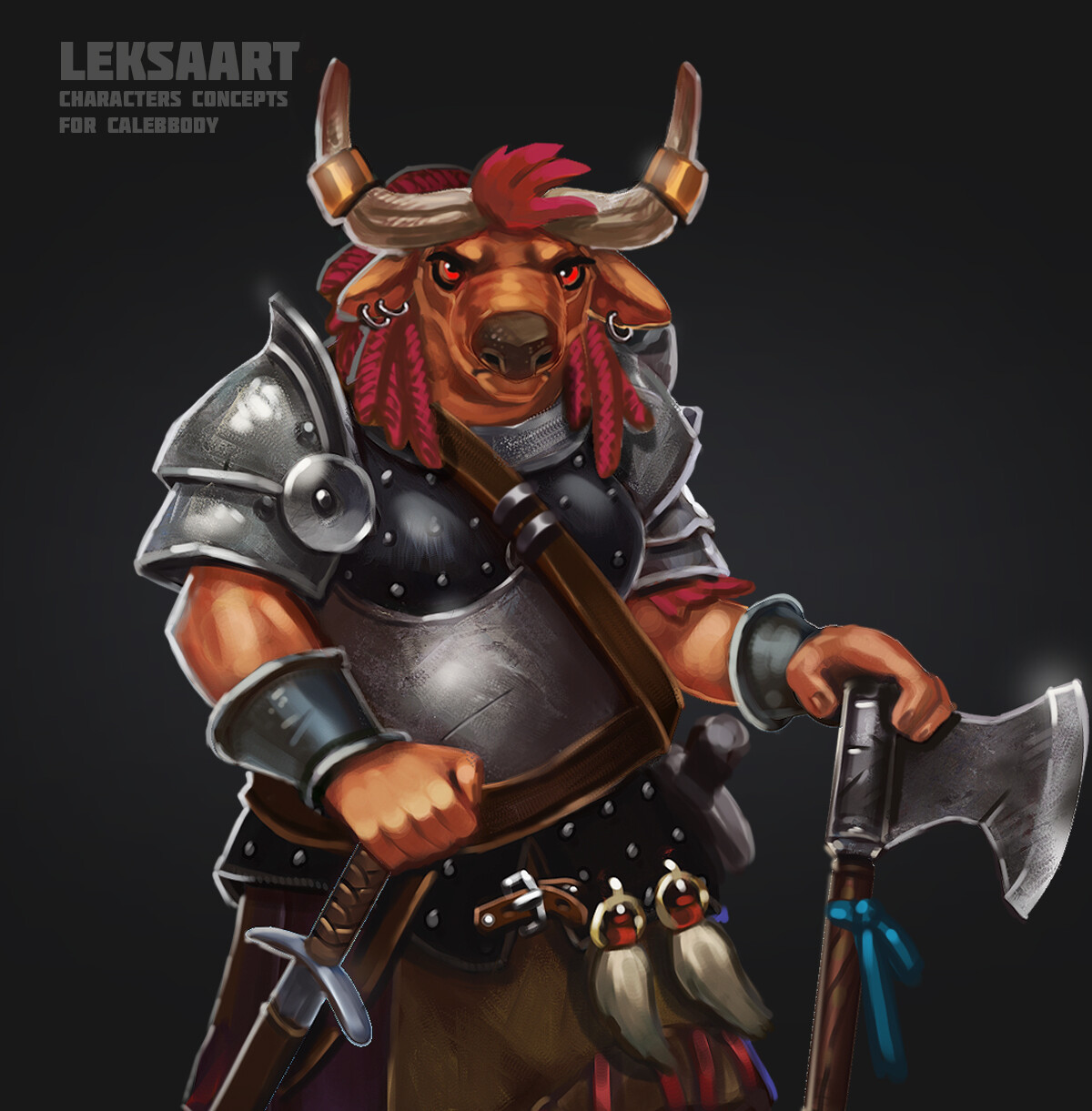 ArtStation - Fighter female minotaur