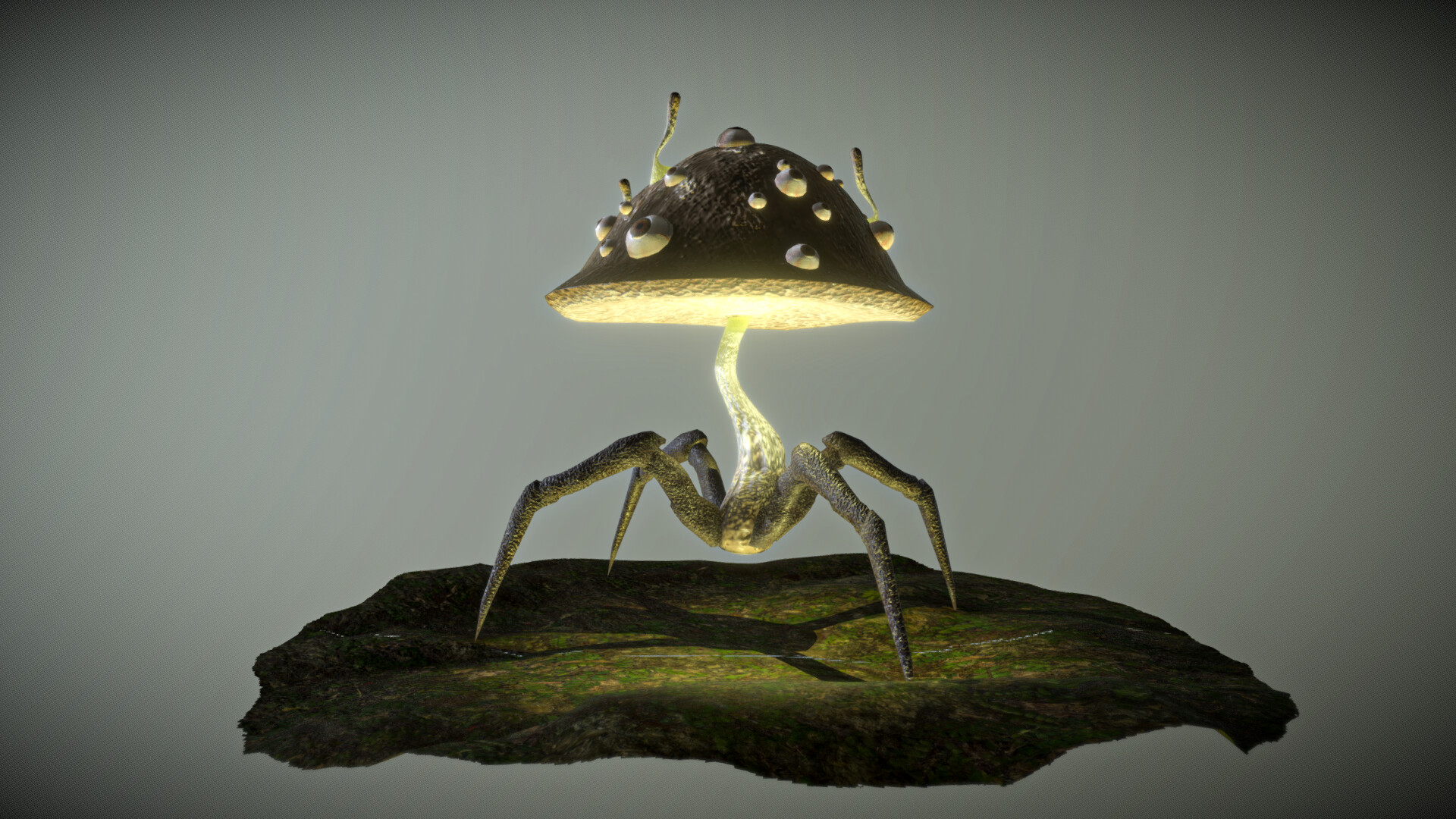 ArtStation - Mushroom-spider ( parasite )