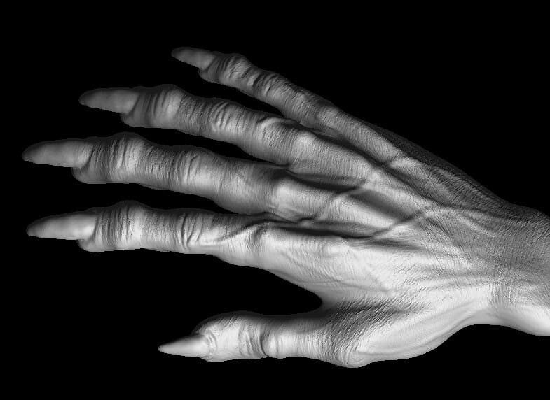 ArtStation - Creature hand sculpt