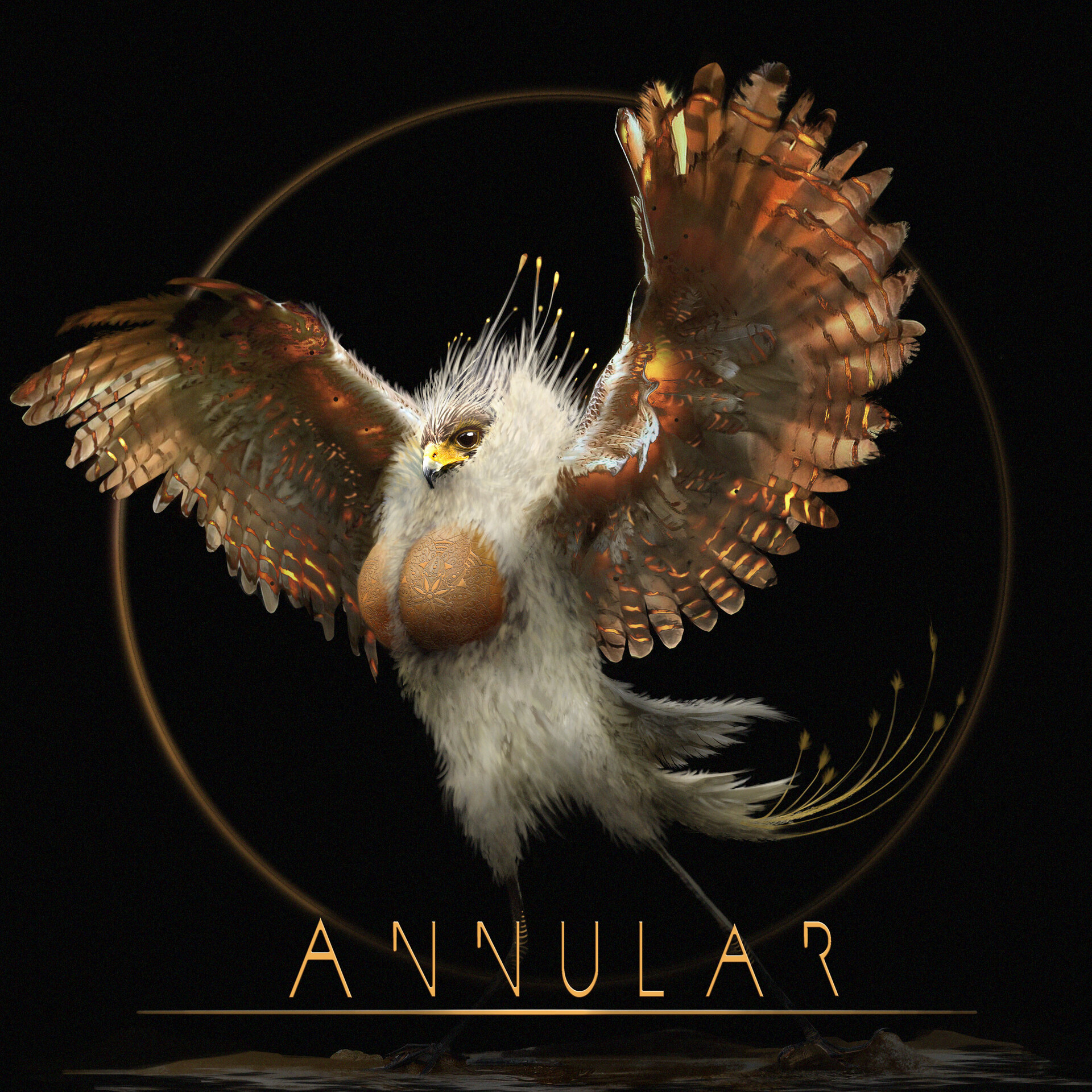 ArtStation - Annular - The Bird who rose in the shadows of the eclipse.