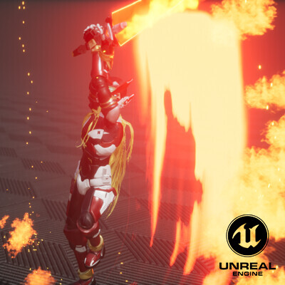 ArtStation - Fire sword effect with megaman zero fanart