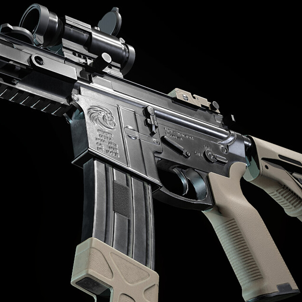 ArtStation - AR15 Stickman Weapon