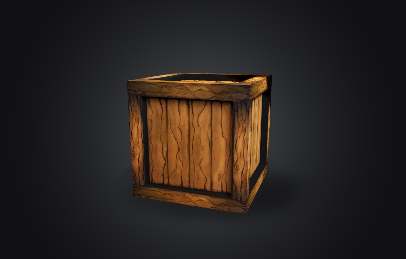 ArtStation - Stylized wooden box