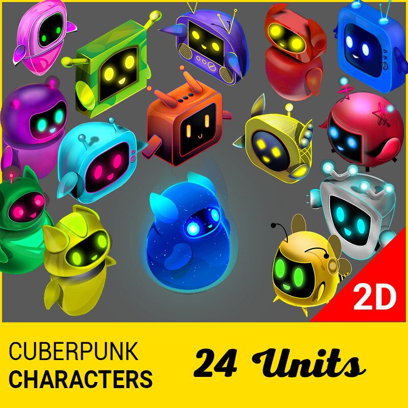 ArtStation - 2d Cyberpunk Characters & Locations