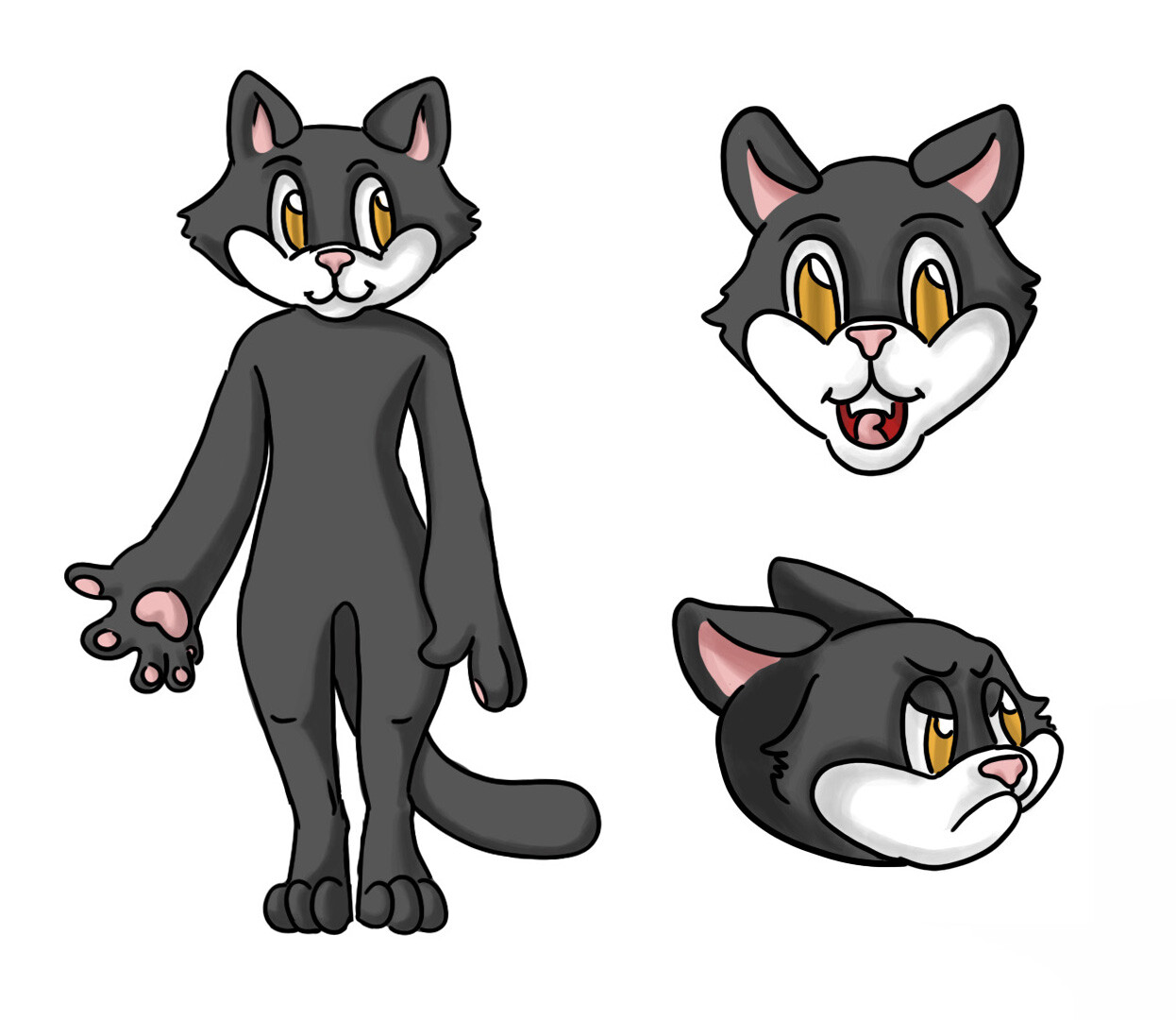 ArtStation - Cat Character Sheet with Expressions and Phoneme Sheet